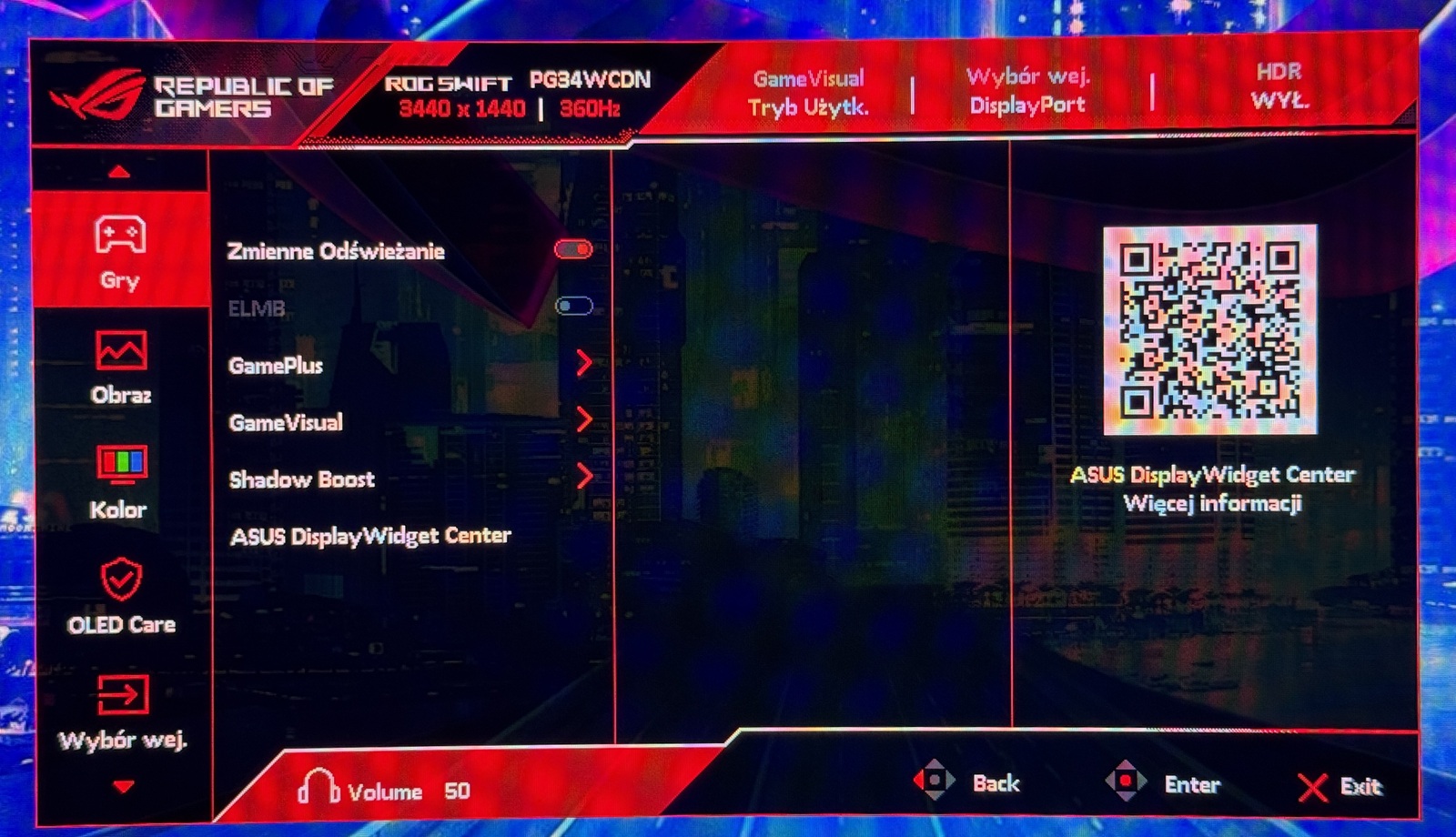 Test ASUS ROG Swift OLED PG34WCDN - Monitor ultrawide z matrycą RGB V ...