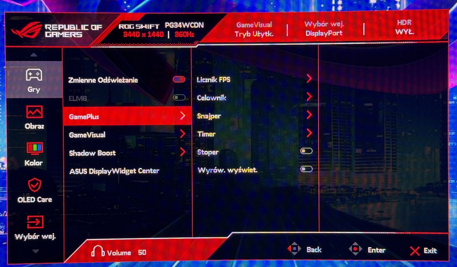 Test ASUS ROG Swift OLED PG34WCDN - Monitor ultrawide z matrycą RGB V ...