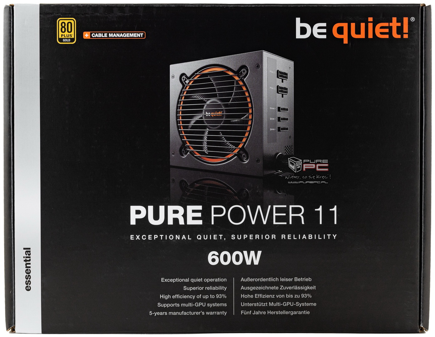 Wideo: Zasilacz be quiet! Pure Power 11 600W CM - Złoty środek | PurePC.pl