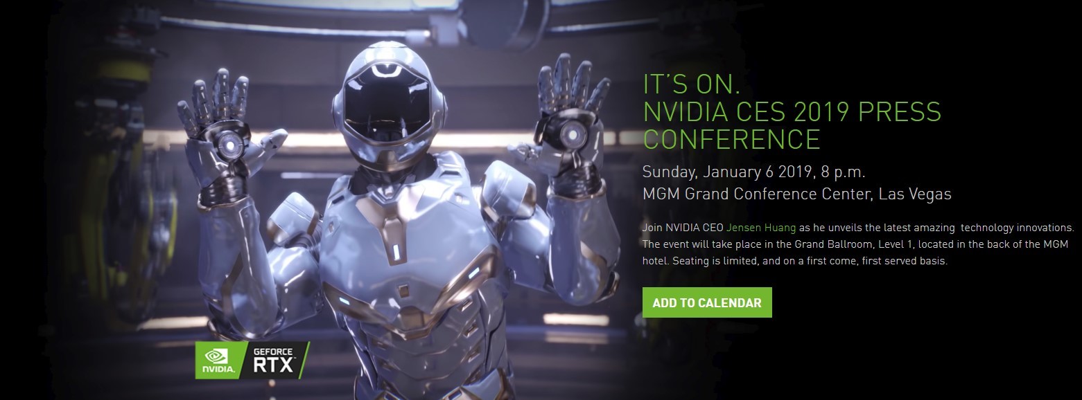 NVIDIA zaprasza na transmisję konferencji podczas targów CES 2019 | PurePC.pl