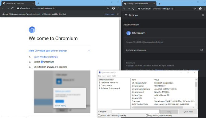 Chromium uruchomione na Windows 10 dla procesorów ARM64 | PurePC.pl