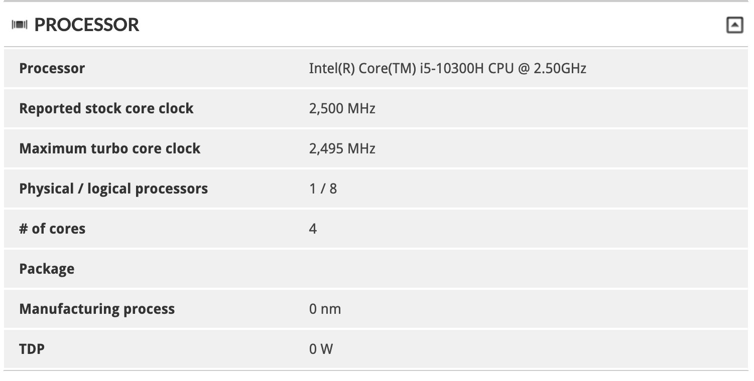 Intel Core i5-10300H - procesor Comet Lake-H dla notebooków | PurePC.pl
