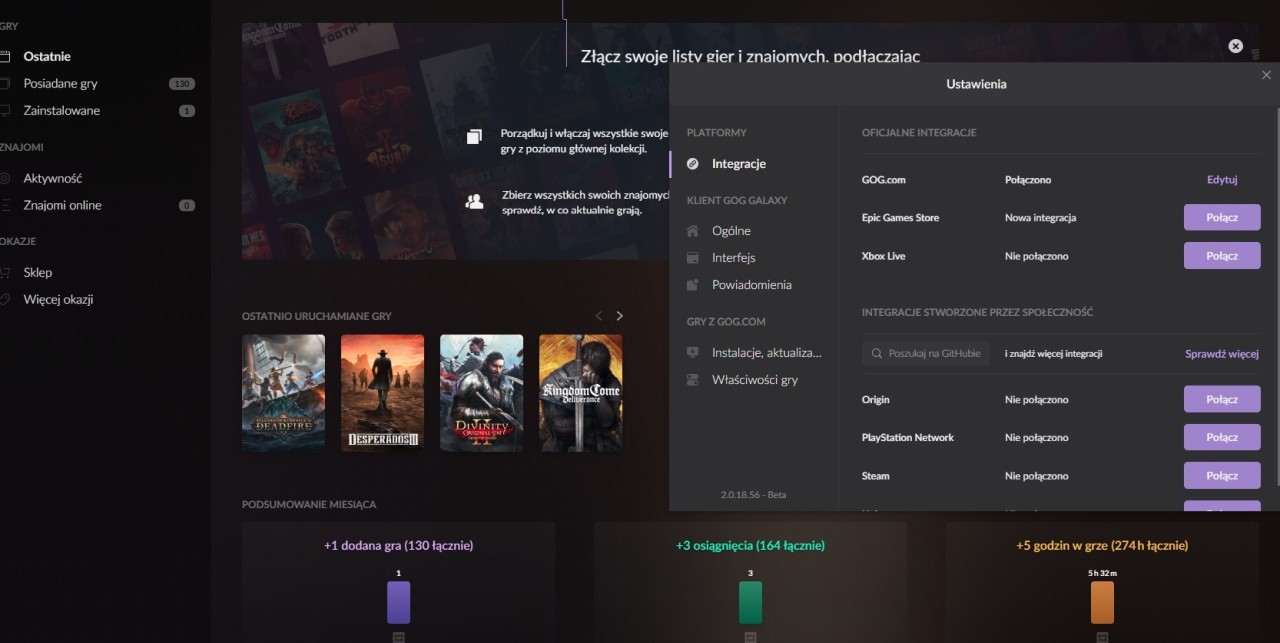 GOG Galaxy 2.0 pozwala na oficjalną integrację z Epic Games Store ...