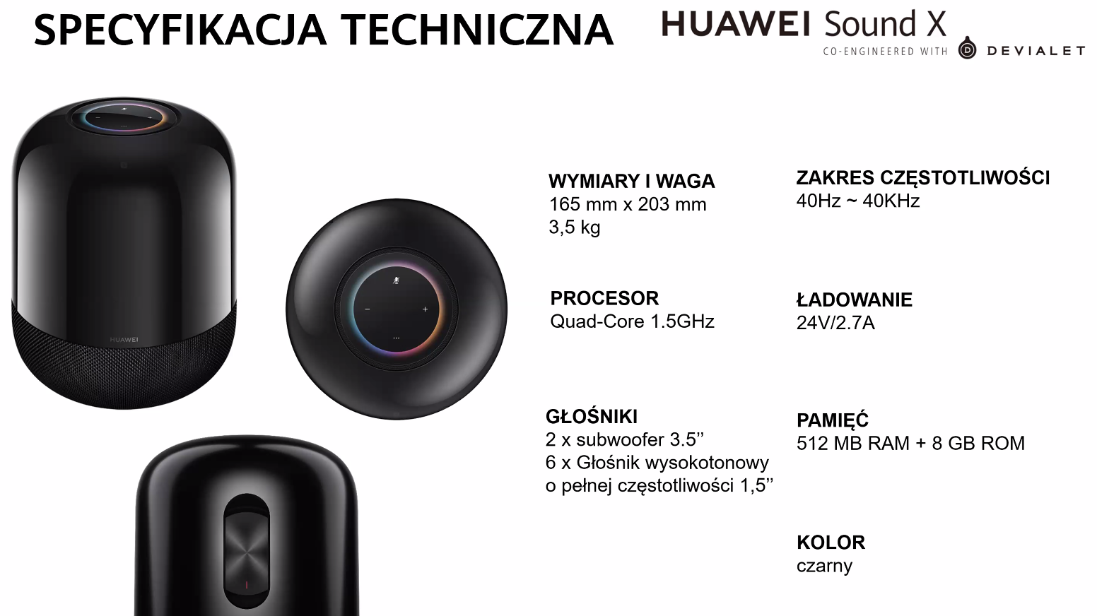 Huawei Sound X - inteligentny głośnik stworzony z marką Devialet ...