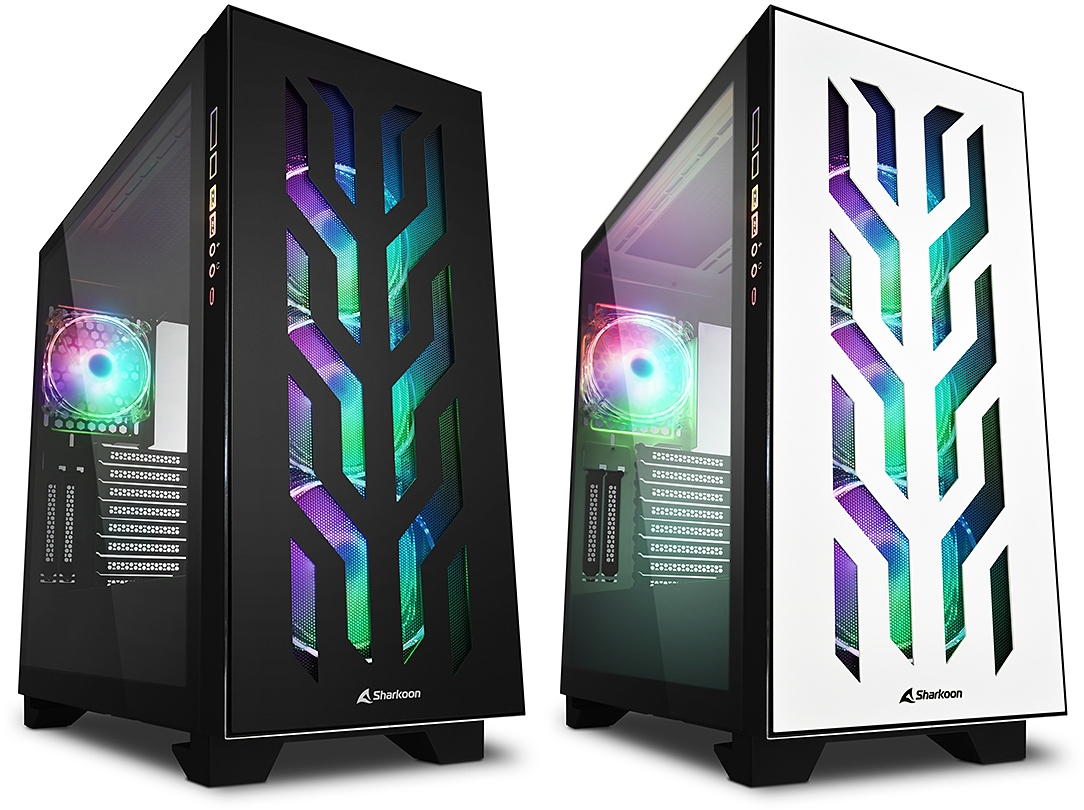 Sharkoon ELITE SHARK CA300T - Podwójne szkło i bogate RGB LED | PurePC.pl