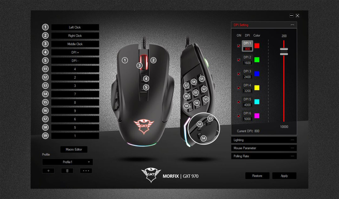 Trust GXT 970 Morfix - Mysz z sensorem PMW3325 i wymiennymi panelami ...