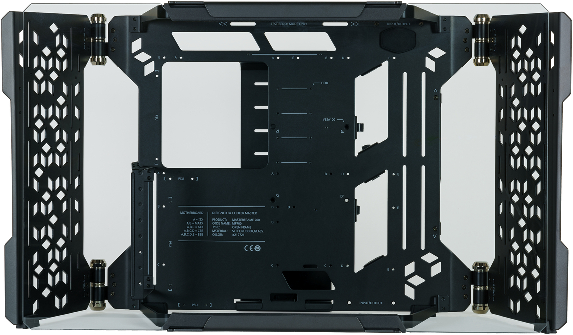 Cooler Master MasterFrame 700 - Otwarta obudowa z oknem z hartowanego ...