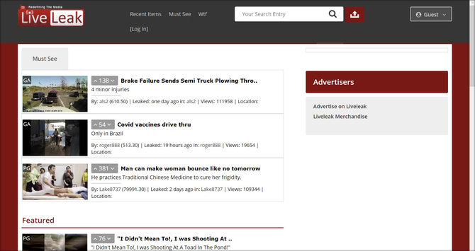 LiveLeak - Serwis z materiałami wideo bez cenzury po 15 latach ...