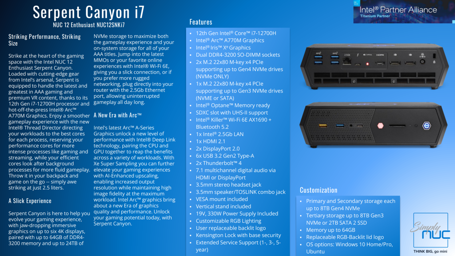 Intel NUC 12 Enthusiast o nazwie Serpent Canyon został oficjalnie ...