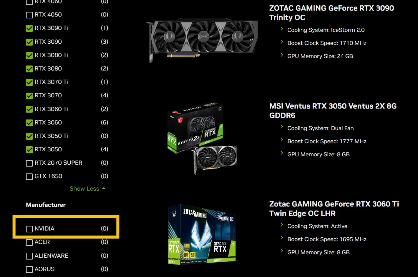 Karty graficzne NVIDIA GeForce RTX 3000 w wersji Founders Edition nie ...