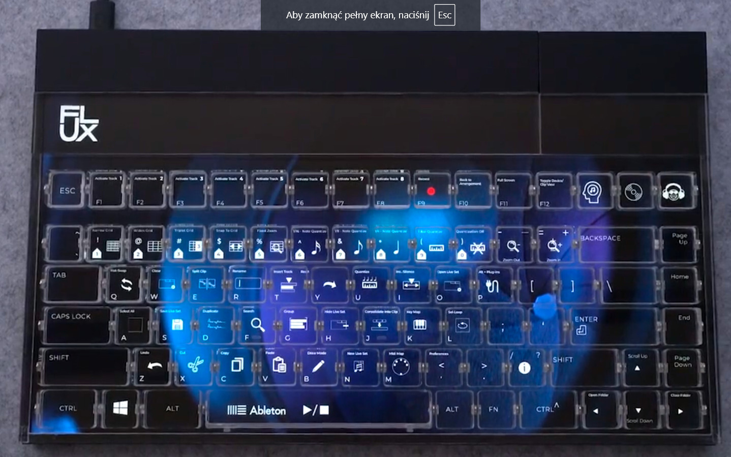 Flux Keyboard – niecodzienna, przezroczysta klawiatura z wbudowanym ...