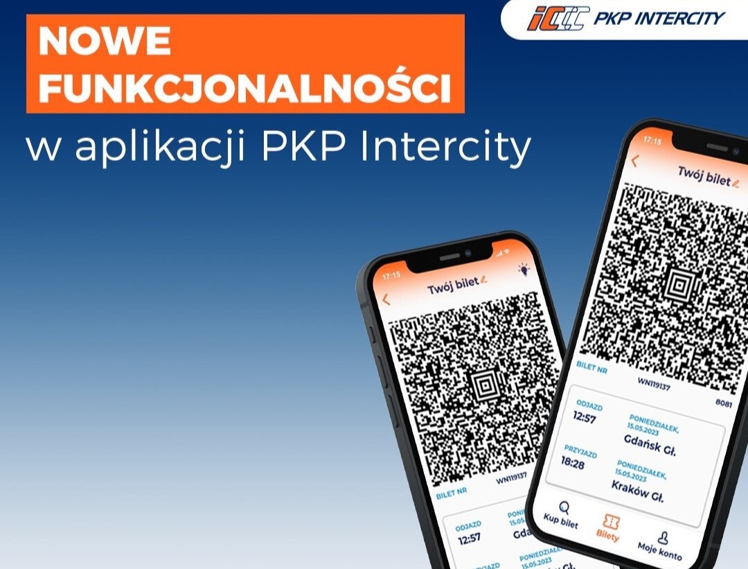 PKP Intercity rozwija aplikację mobilną - bilety w formacie PDF oraz płatności poprzez Apple Pay ...