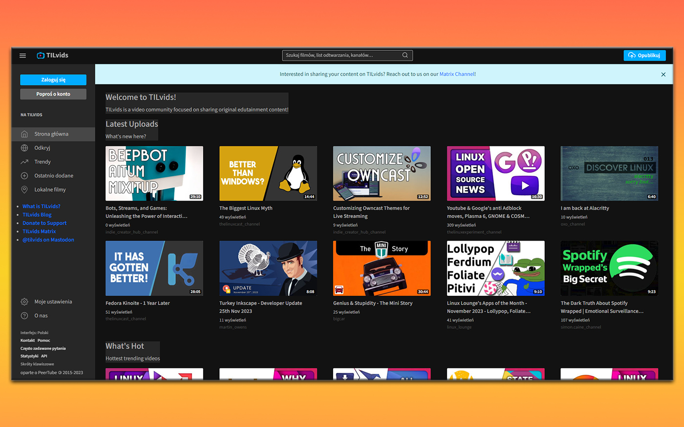 PeerTube - alternatywa dla YouTube. Zdecentralizowana platforma bez ...