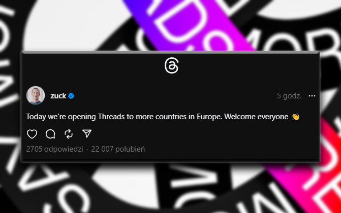 Threads oficjalnie zawitał do Polski. Mark Zuckerberg nie poddaje się w ...