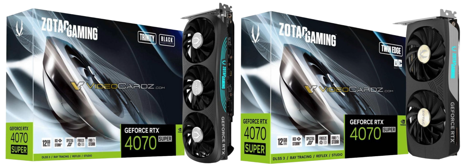 ZOTAC GeForce RTX 4070 SUPER Trinity Black i GeForce RTX 4070 SUPER ...