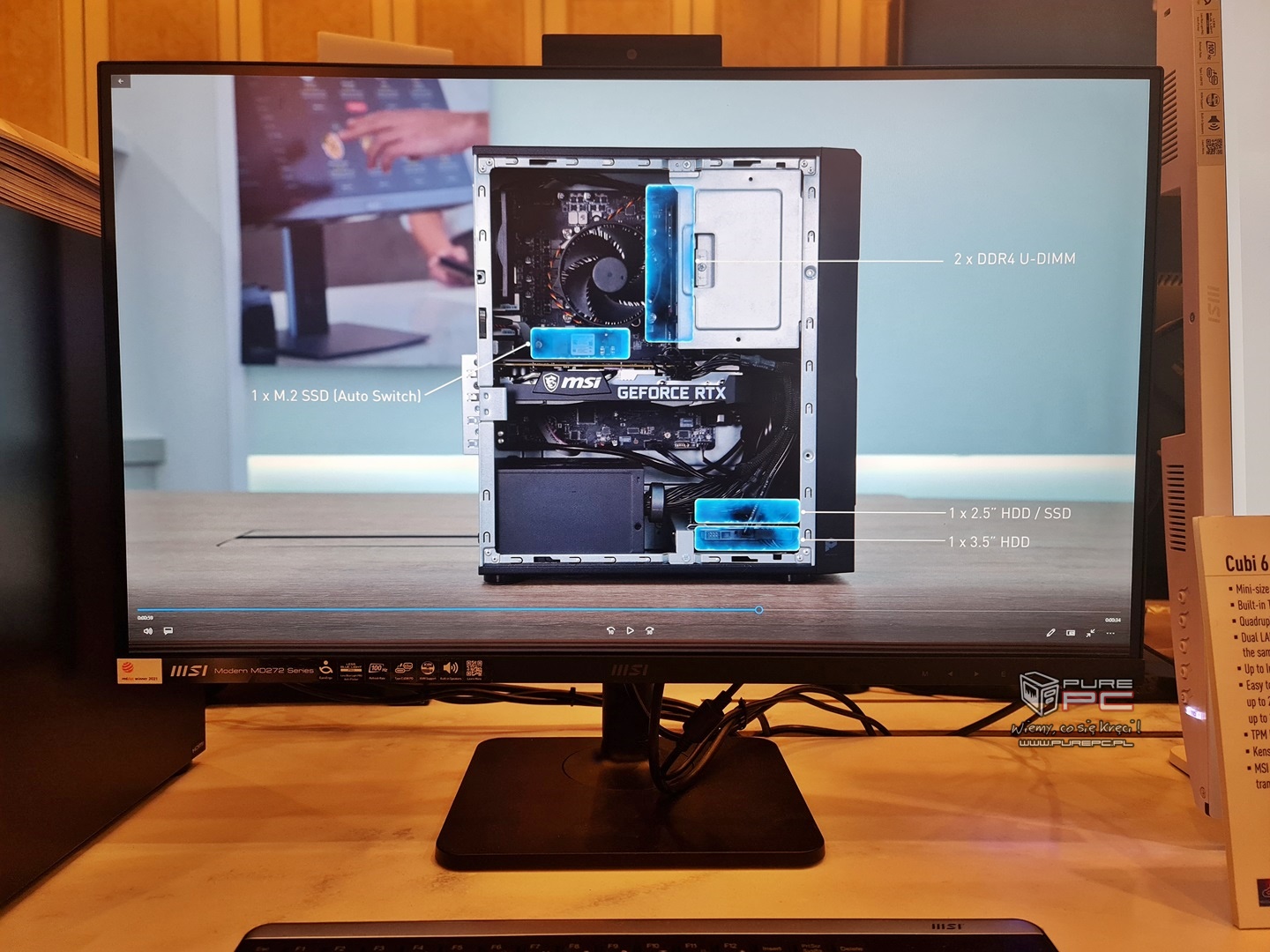 MSI Modern MD242UPW - niewielki monitor 4K do biura. Plus prezentacja ...