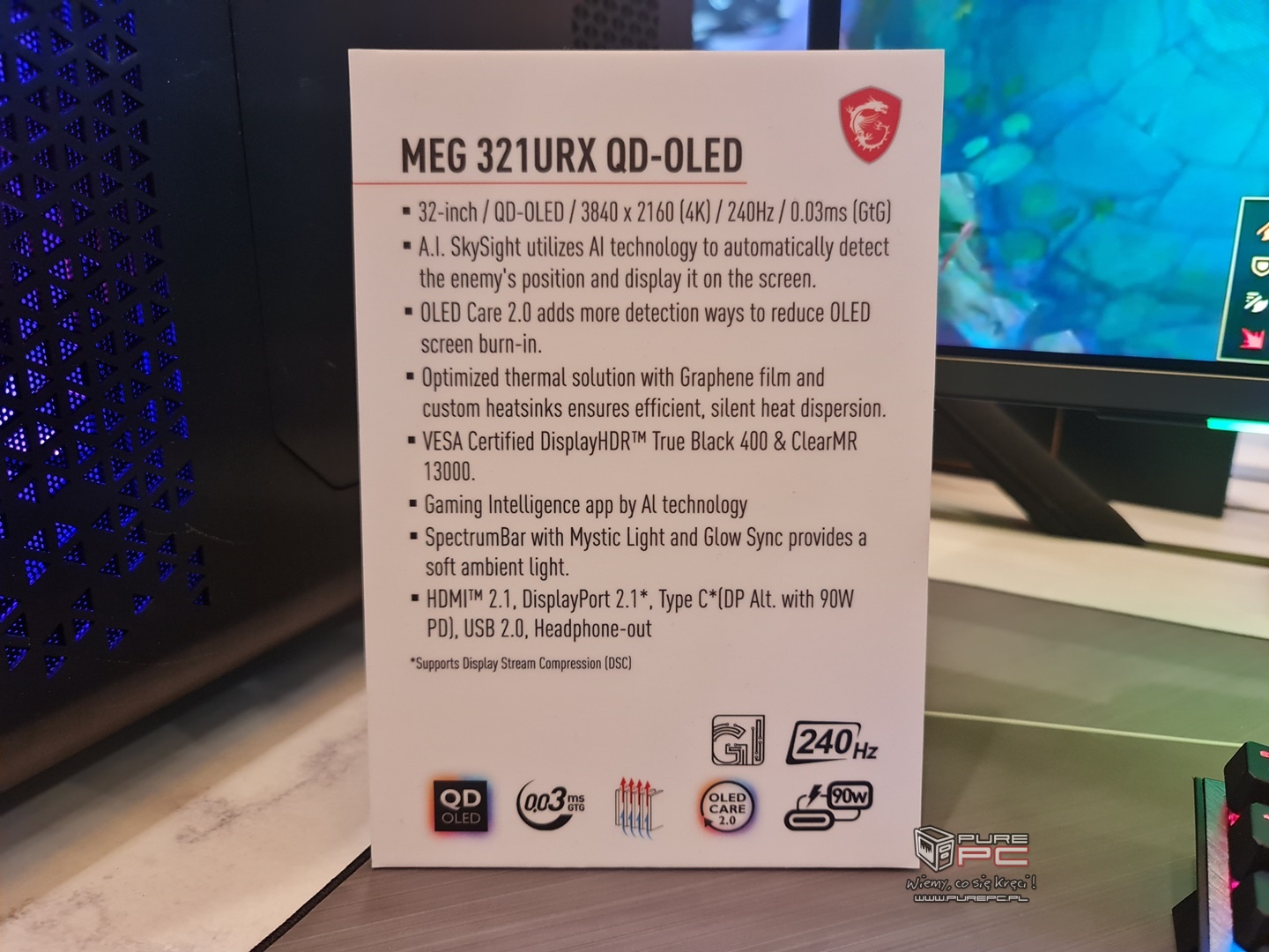 MSI MPG 491QCP, MPG 271QRX, MPG 321URX, MAG 321URX, MPG 272QPX, MEG ...