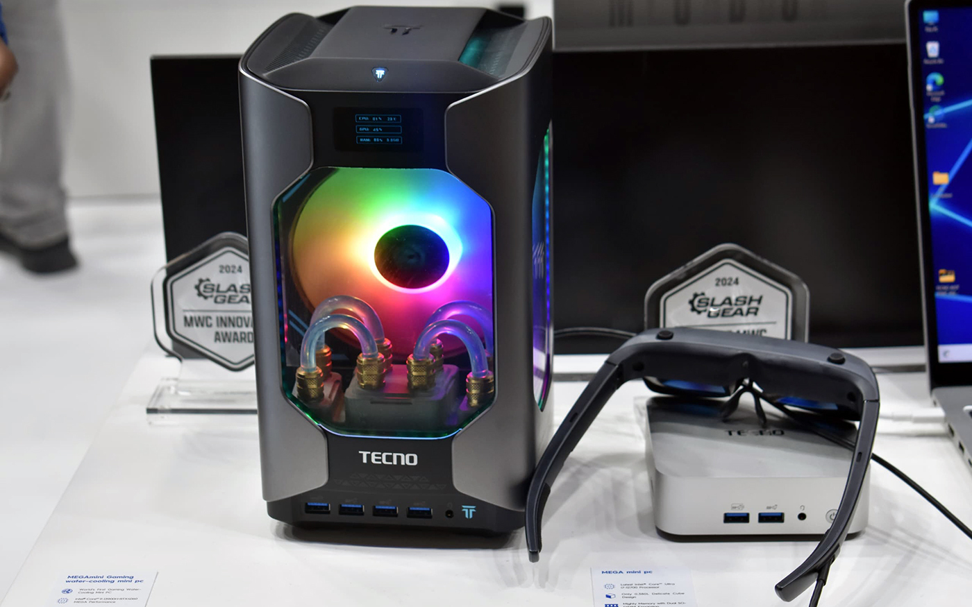 Tecno Mega Mini Gaming G1 - nietypowy mini PC z chłodzeniem wodnym. Na pokładzie Intel Core i9 ...