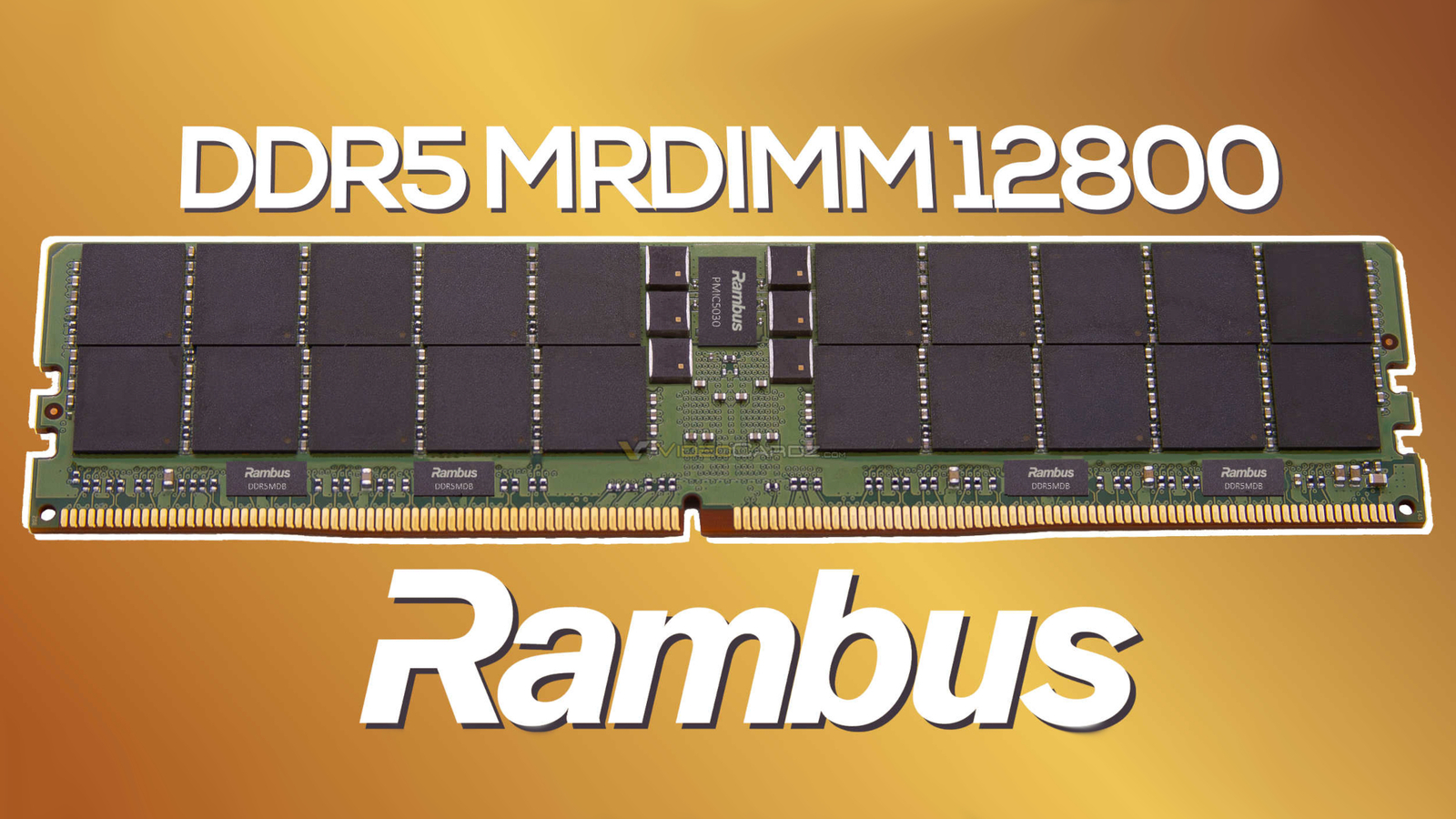 Rambus prezentuje moduły DDR5 MRDIMM i RDIMM, które osiągają transfer 12800 MT/s dzięki ...