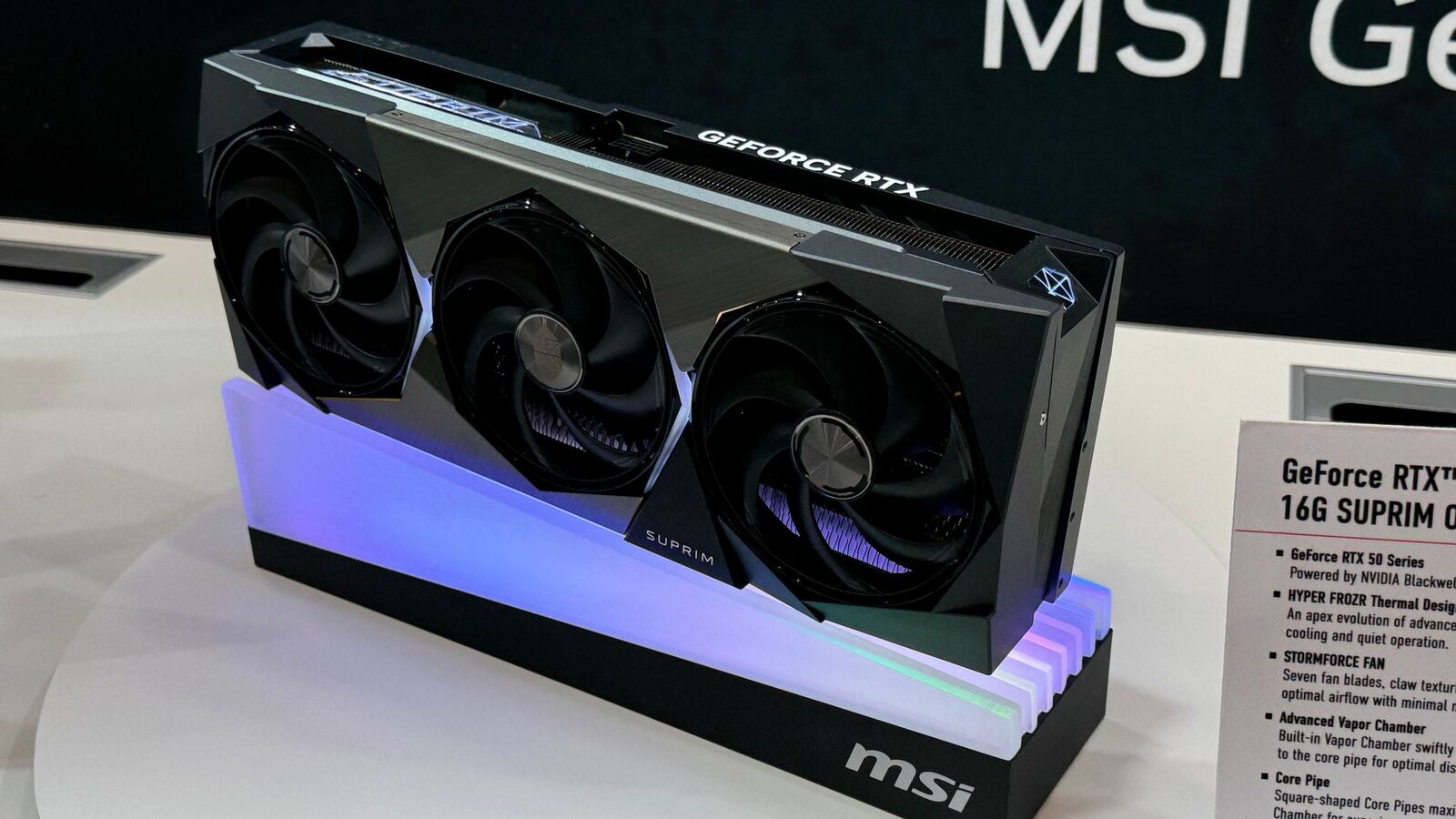 Karty graficzne MSI SUPRIM, Vanguard, Gaming oraz Ventus z układami ...