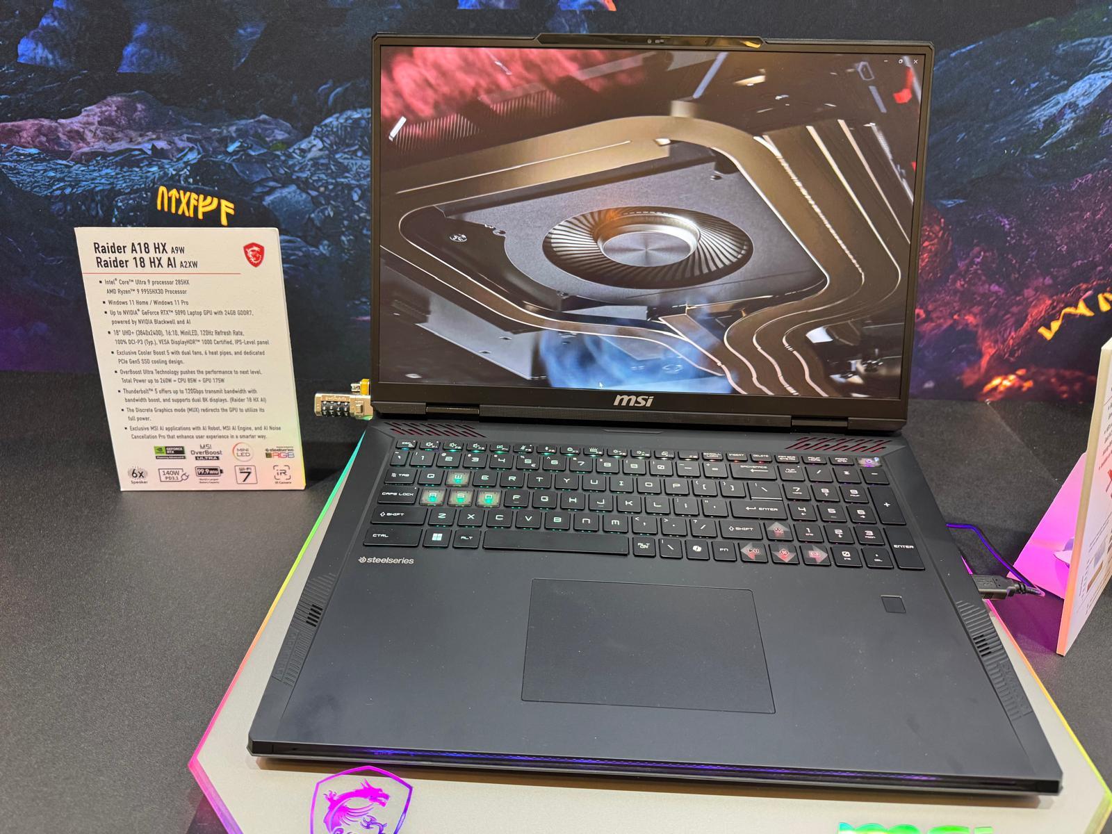 Laptopy MSI z układami NVIDIA GeForce RTX 5000, procesorami Intel Arrow ...