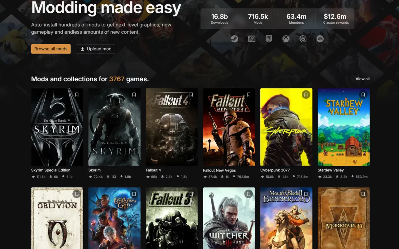 Nexus Mods zmienia właściciela po 24 latach działalności. Robin Scott ...