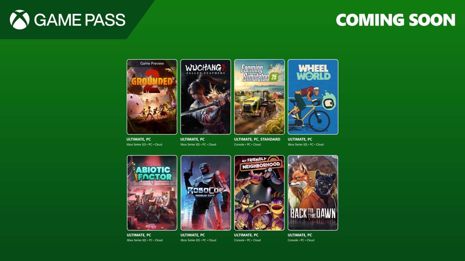 Xbox Game Pass - Wuchang Fallen Feathers, Grounded 2 i Robocop wśród propozycji na druga połowę ...