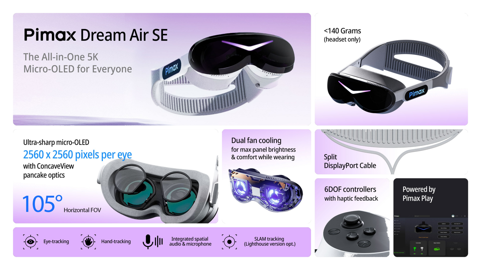 Gogle VR Pimax Dream Air SE to smukłe i niezwykle lekkie gogle ...