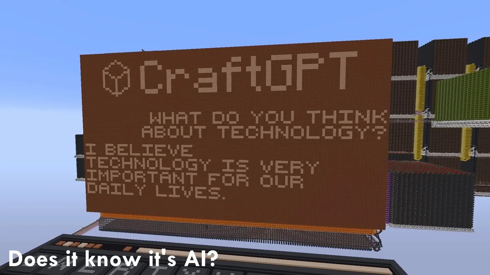 Gracz zbudował w Minecraft funkcjonalny model GPT z 5 milionami parametrów używając redstone ...