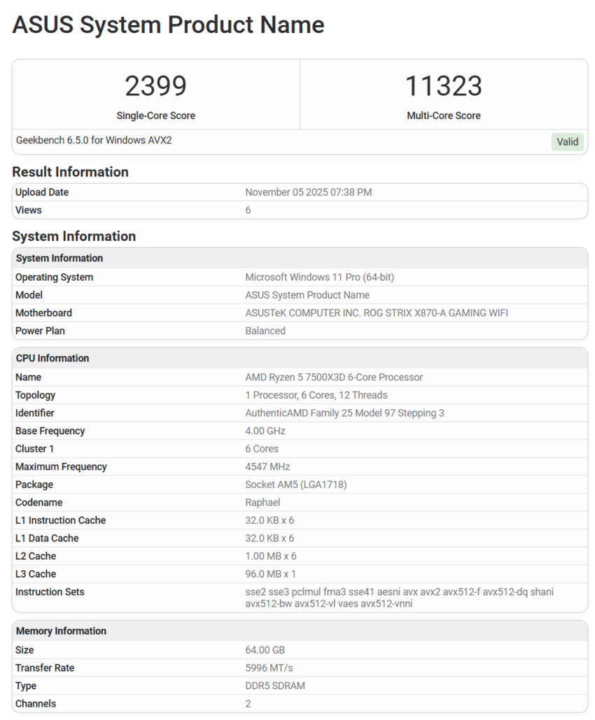 AMD Ryzen 5 7500X3D - 6-rdzeniowy chip Zen 4 z pamięcią 3D V-Cache ...