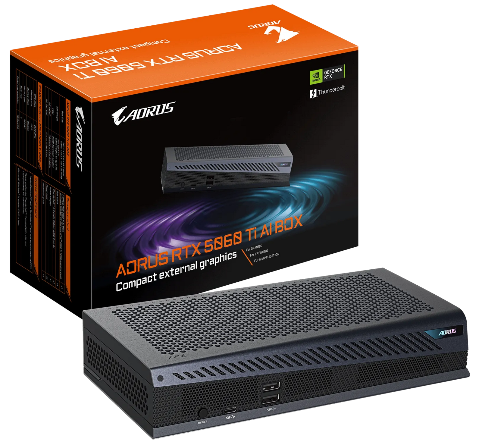 Gigabyte AORUS GeForce RTX 5060 Ti AI BOX - Szczegóły nowej stacji eGPU ...
