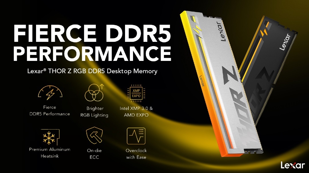 Lexar THOR Z RGB - zapowiedź budżetowych pamięci RAM DDR5 o prędkości ...