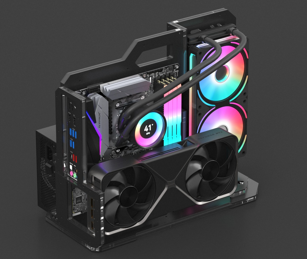 GEEEK EXO 1 - otwarta obudowa mATX dla mniejszych PC. Akrylowa ...
